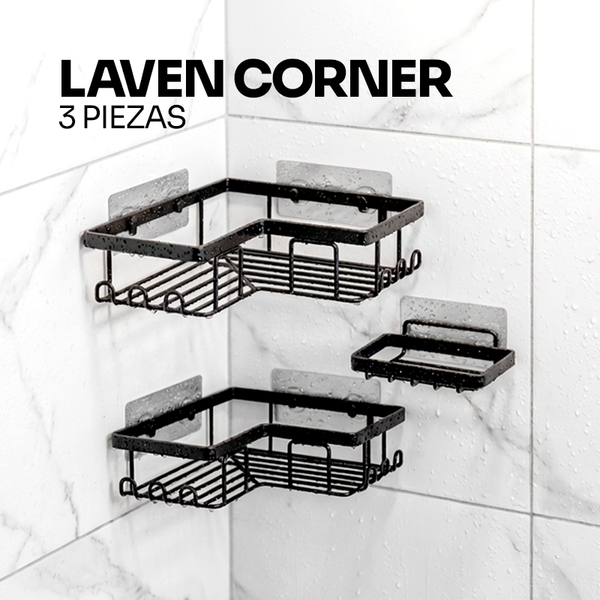 LAVEN Corner edition – Triple Estante Adhesivo – laven